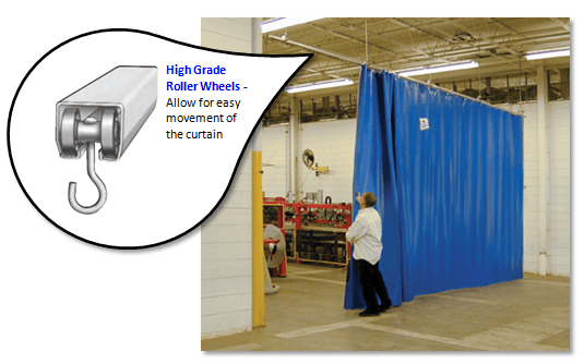 Industrial Curtain Tracks - Heavy Duty Galvanized Steel